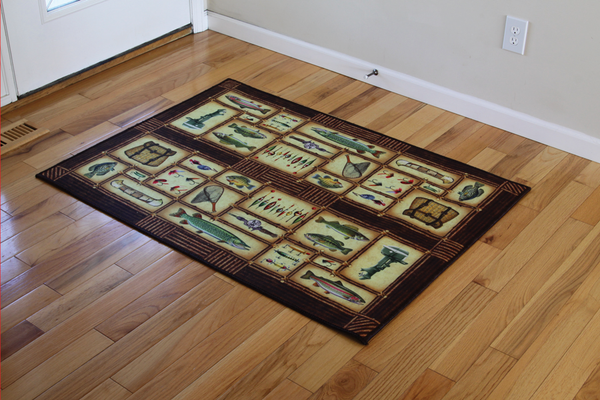 Large Indoor/Outdoor Mat: Fish - Silver Creek Press